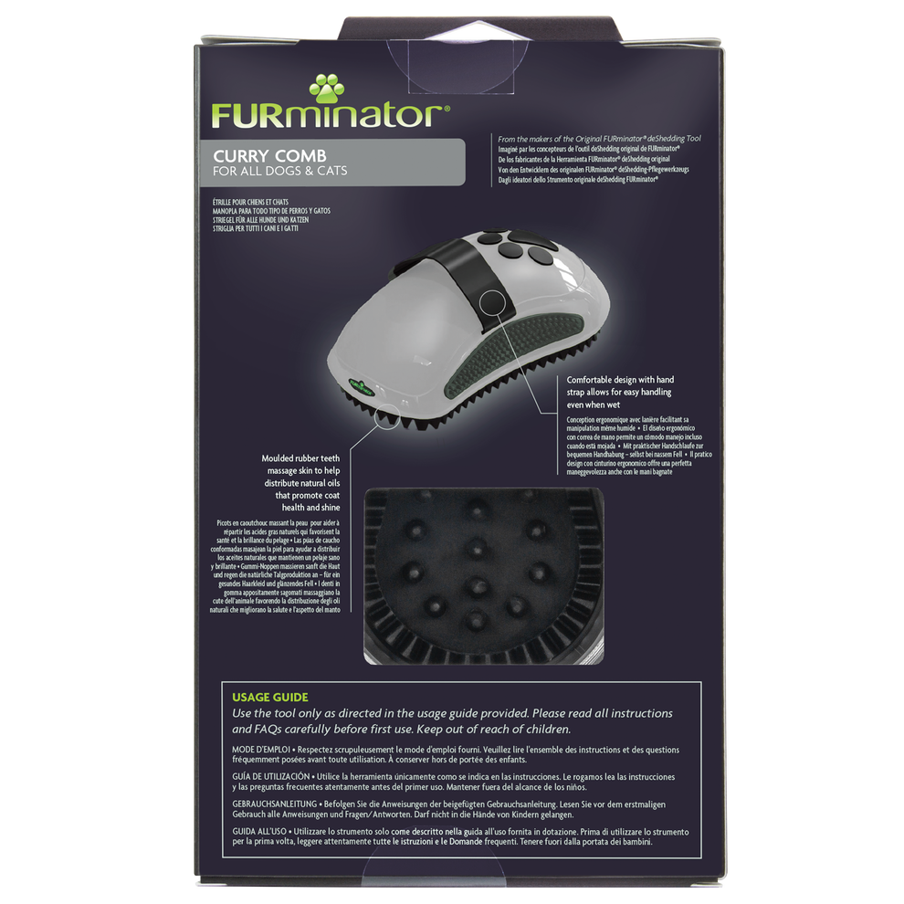 Furminator Grooming Curry Comb for Cats & Dogs – SingAPaw